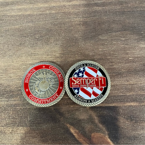 Unk | Other | Us Marine Corps Challenge Coin 2sided Semper Fi Once A ...